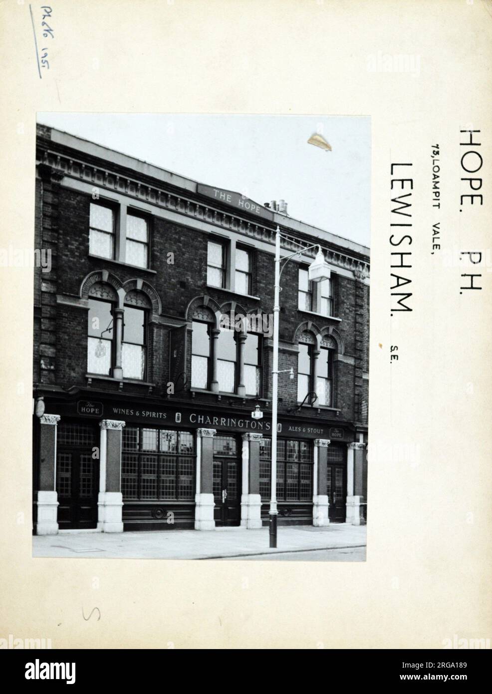 Photograph of Hope PH, Lewisham, London. The main side of the print ...