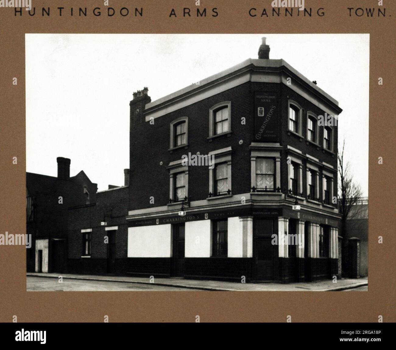 Photograph of Huntingdon Arms, Canning Town, London. The main side of the print (shown here ...