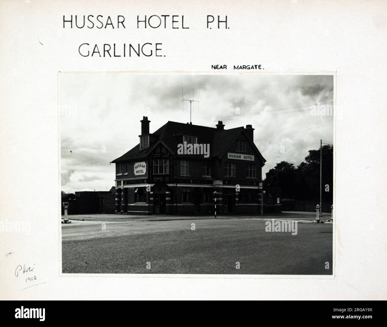 Photograph of Hussar Hotel, Garlinge, Kent. The main side of the print ...