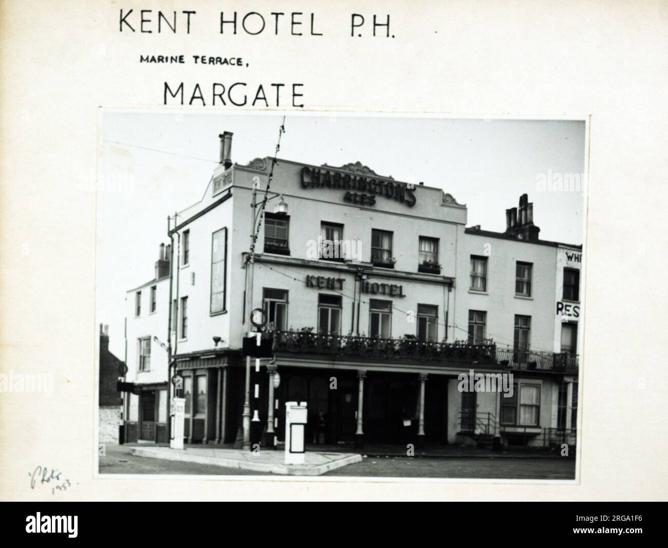 Photograph of Kent Hotel, Margate, Essex. The main side of the print ...