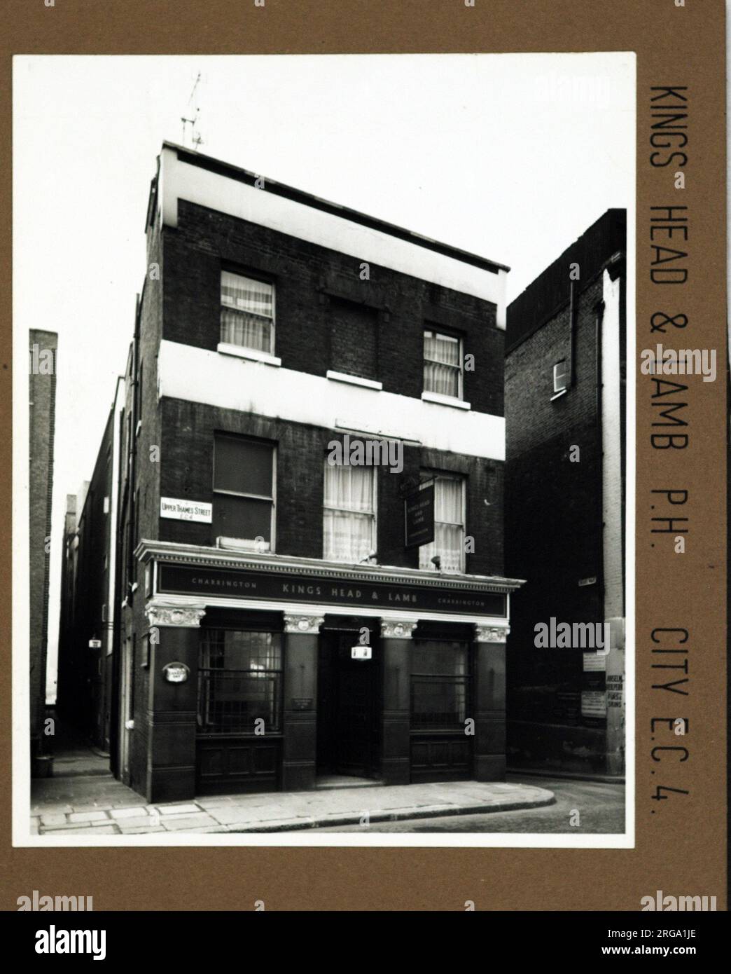 Photograph of Kings Head & Lamb PH, City, London. The main side of the ...