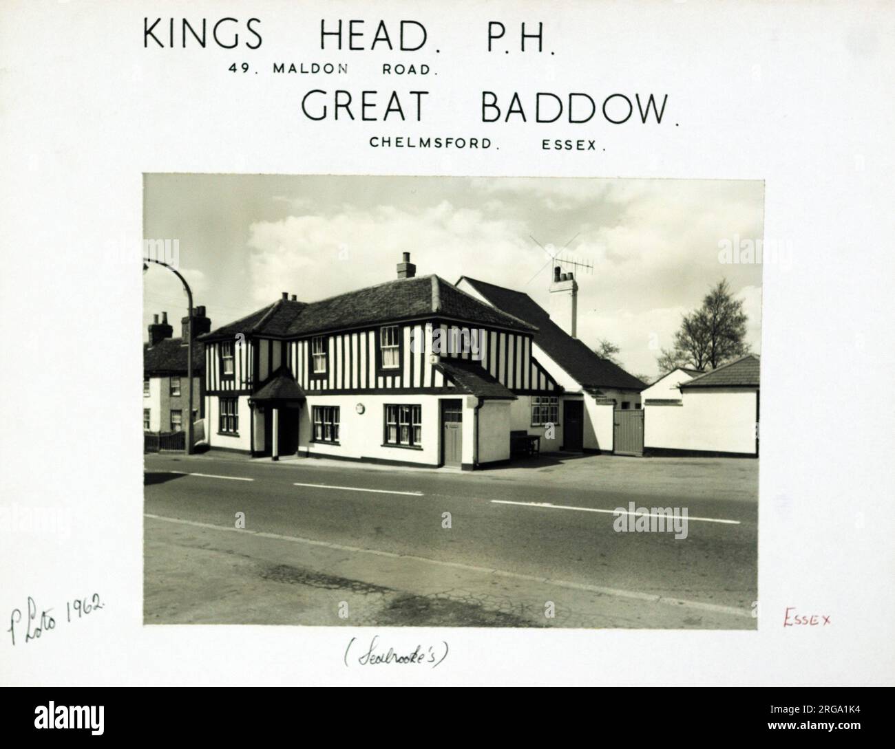 Photograph of Kings Head PH, Great Baddow, Essex. The main side of the ...