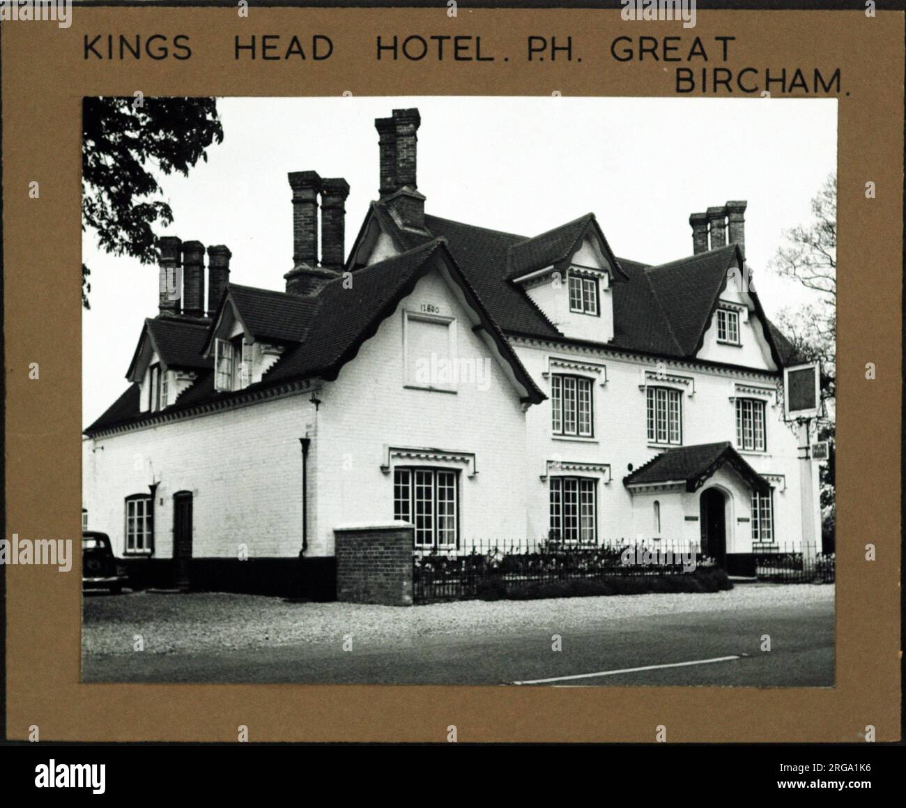 Photograph of Kings Head Hotel, Great Bircham, Norfolk. The main side ...
