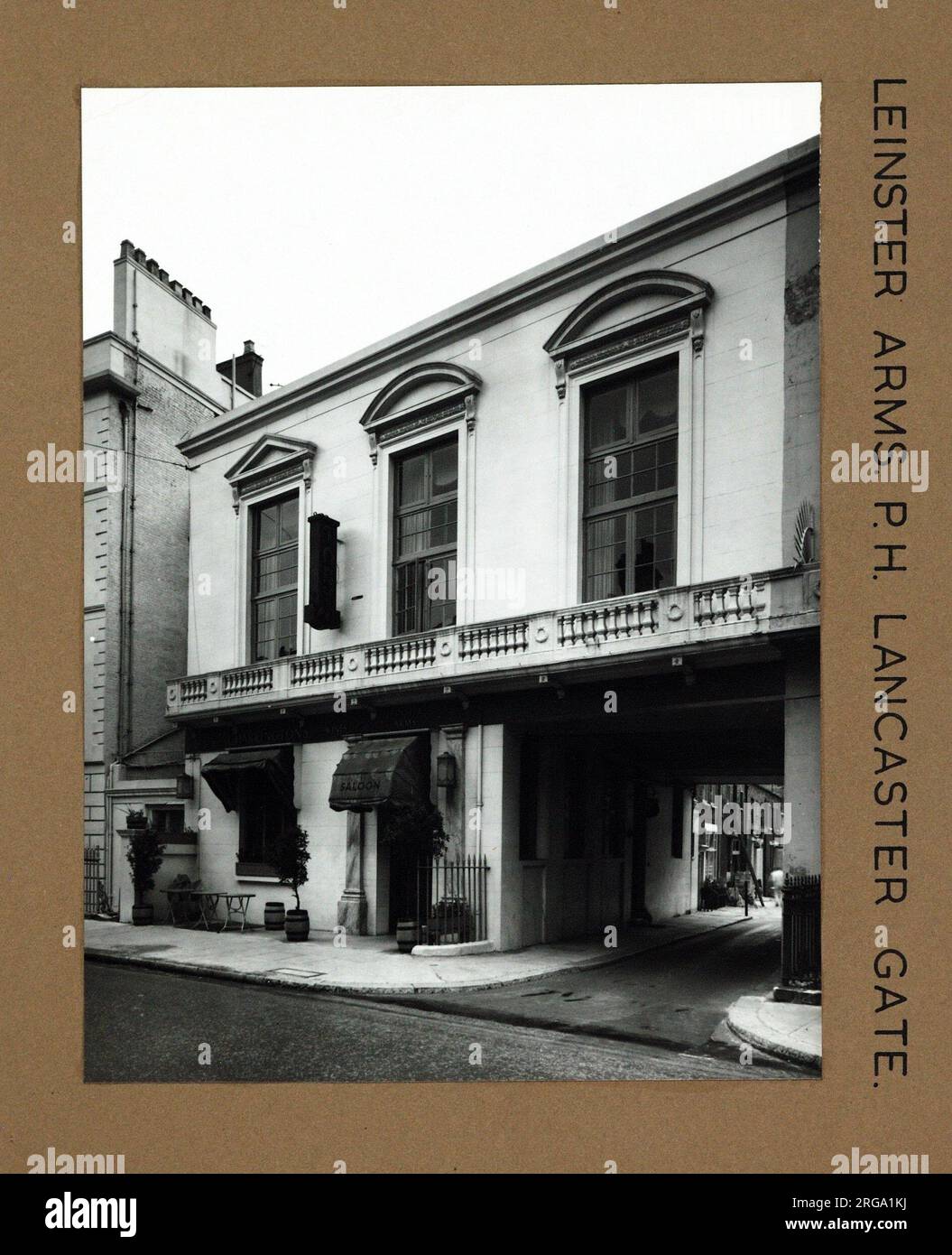 Photograph of Leinster Arms, Lancaster Gate, London. The main side of ...