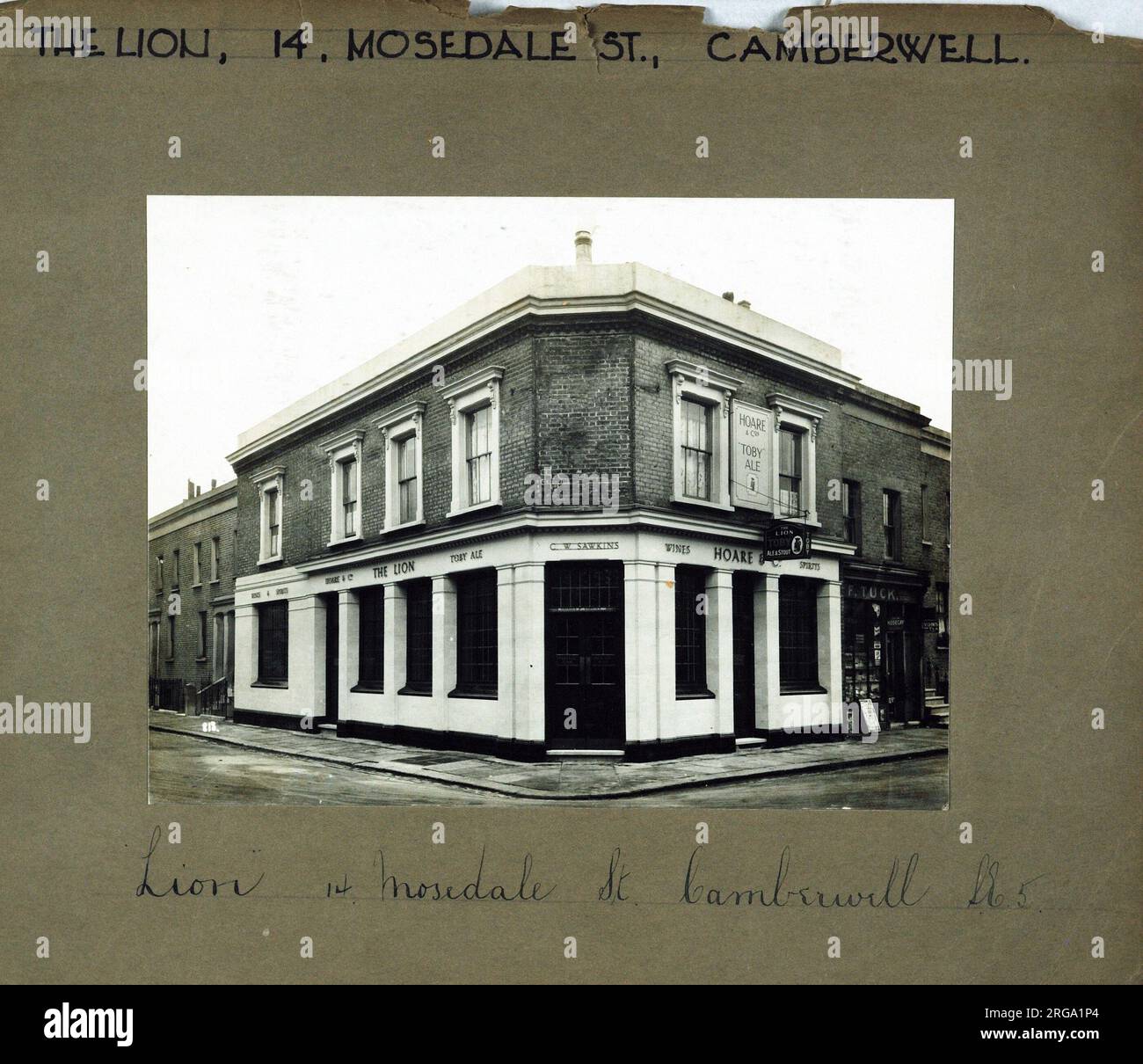 Photograph of Lion PH, Camberwell, London. The main side of the print ...