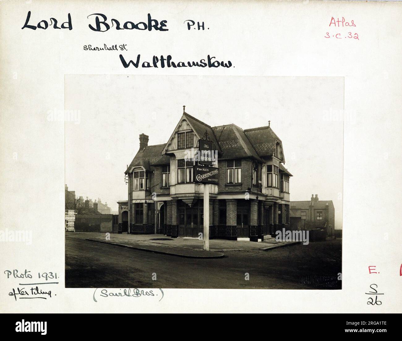 Photograph of Lord Brooke PH, Walthamstow, London. The main side of the ...