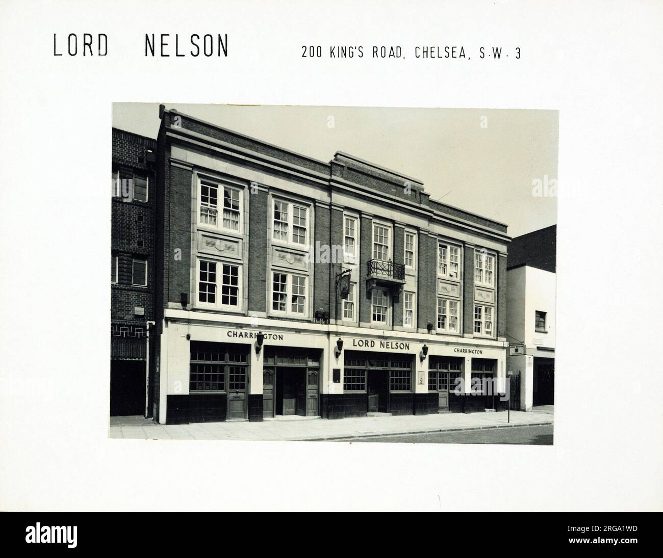 Photograph of Lord Nelson PH, Chelsea, London. The main side of the ...