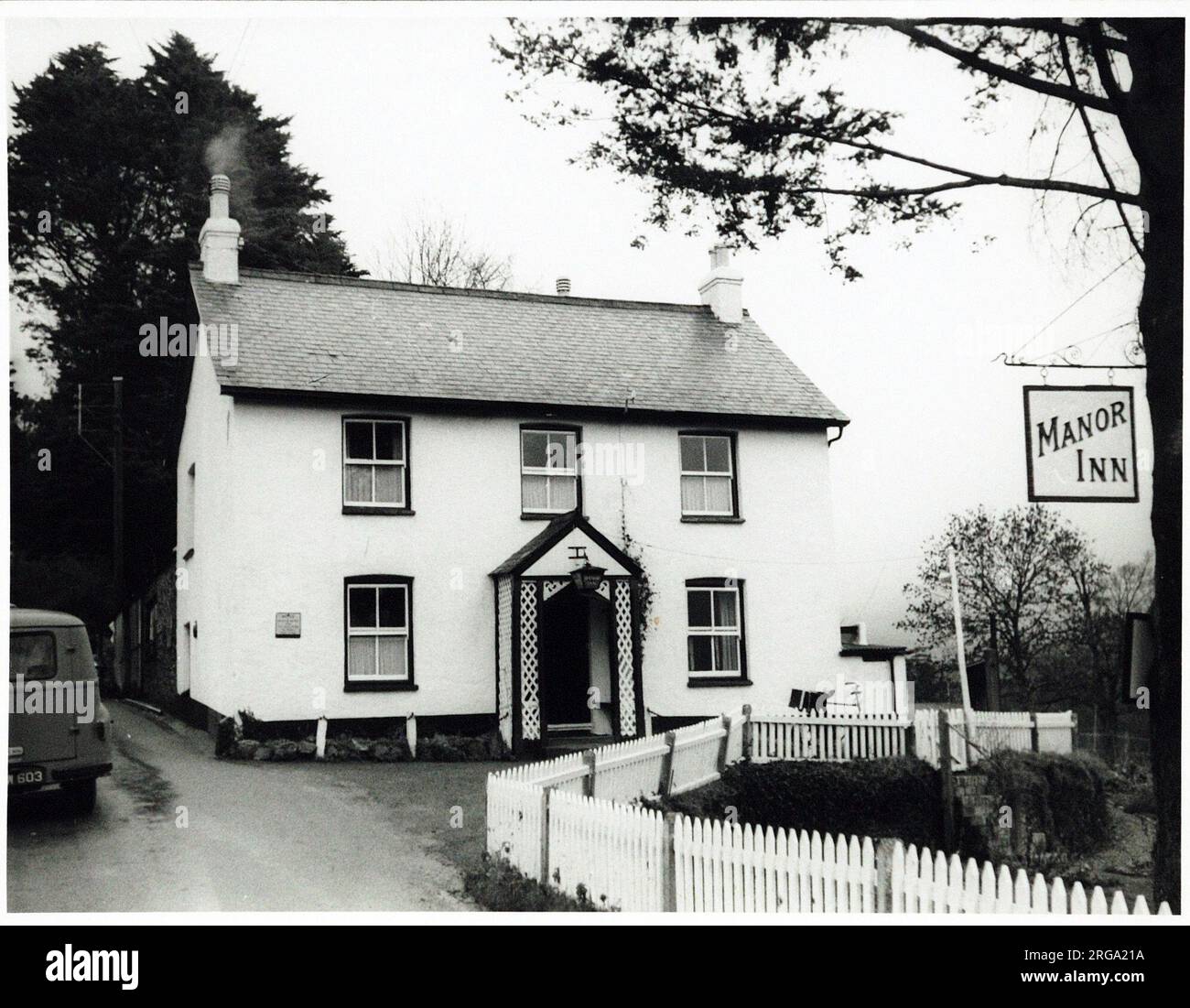 Photograph of Manor Inn, Exeter, Devon. The main side of the print ...