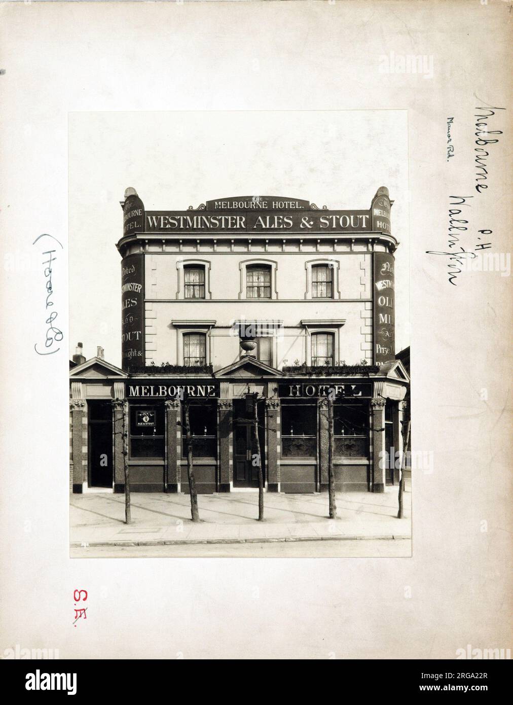 Photograph of Melbourne Hotel, Wallington, Surrey. The main side of the ...