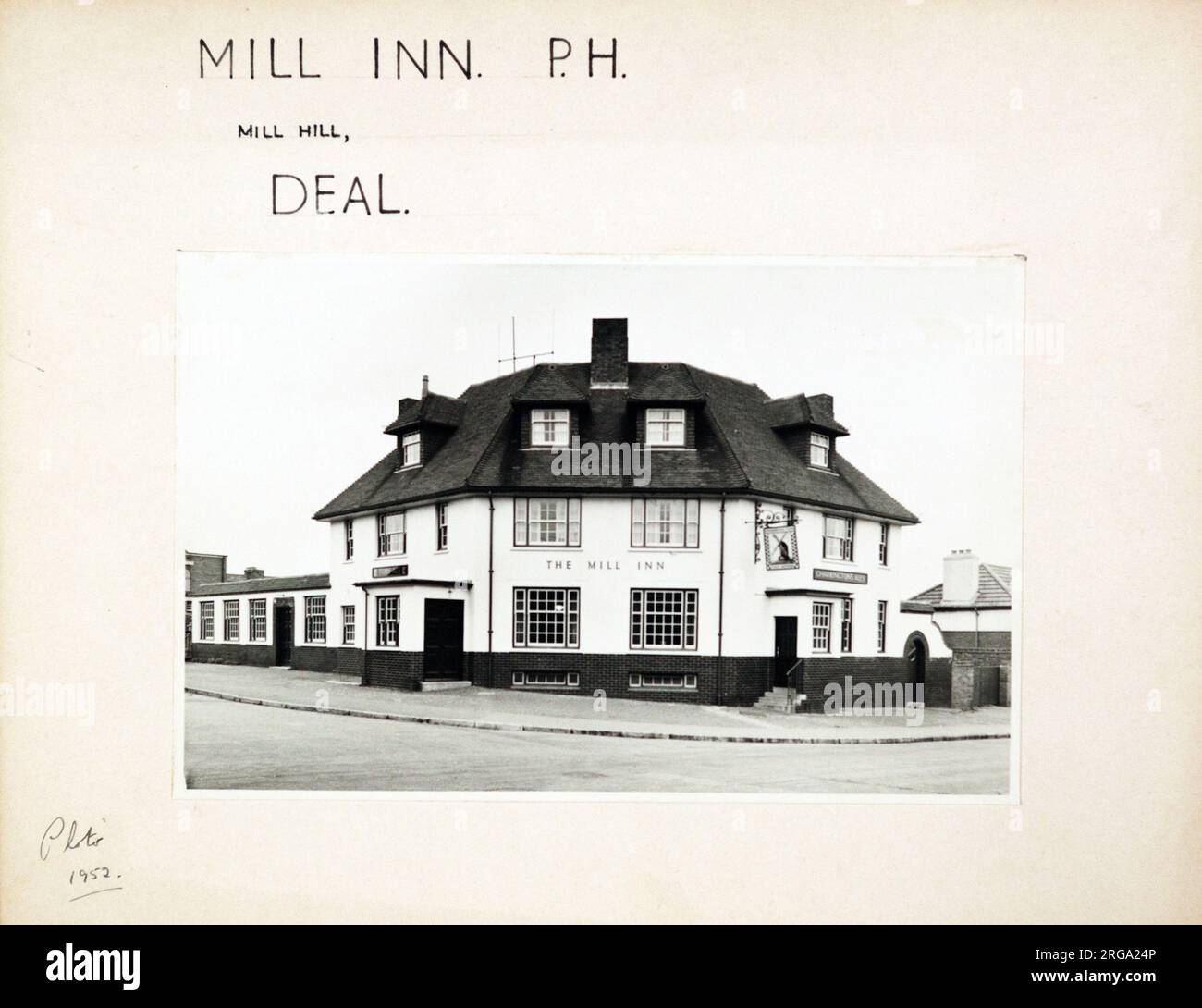 Photograph of Mill Inn, Deal, Kent. The main side of the print (shown ...
