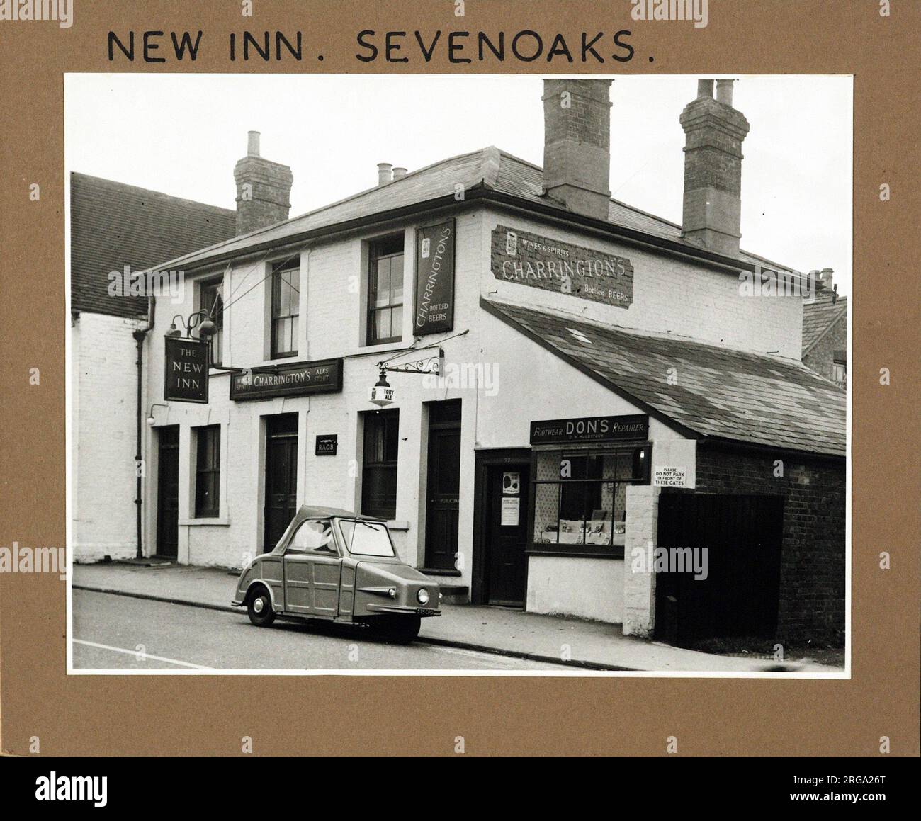 Photograph of New Inn, Sevenoaks, Kent. The main side of the print ...
