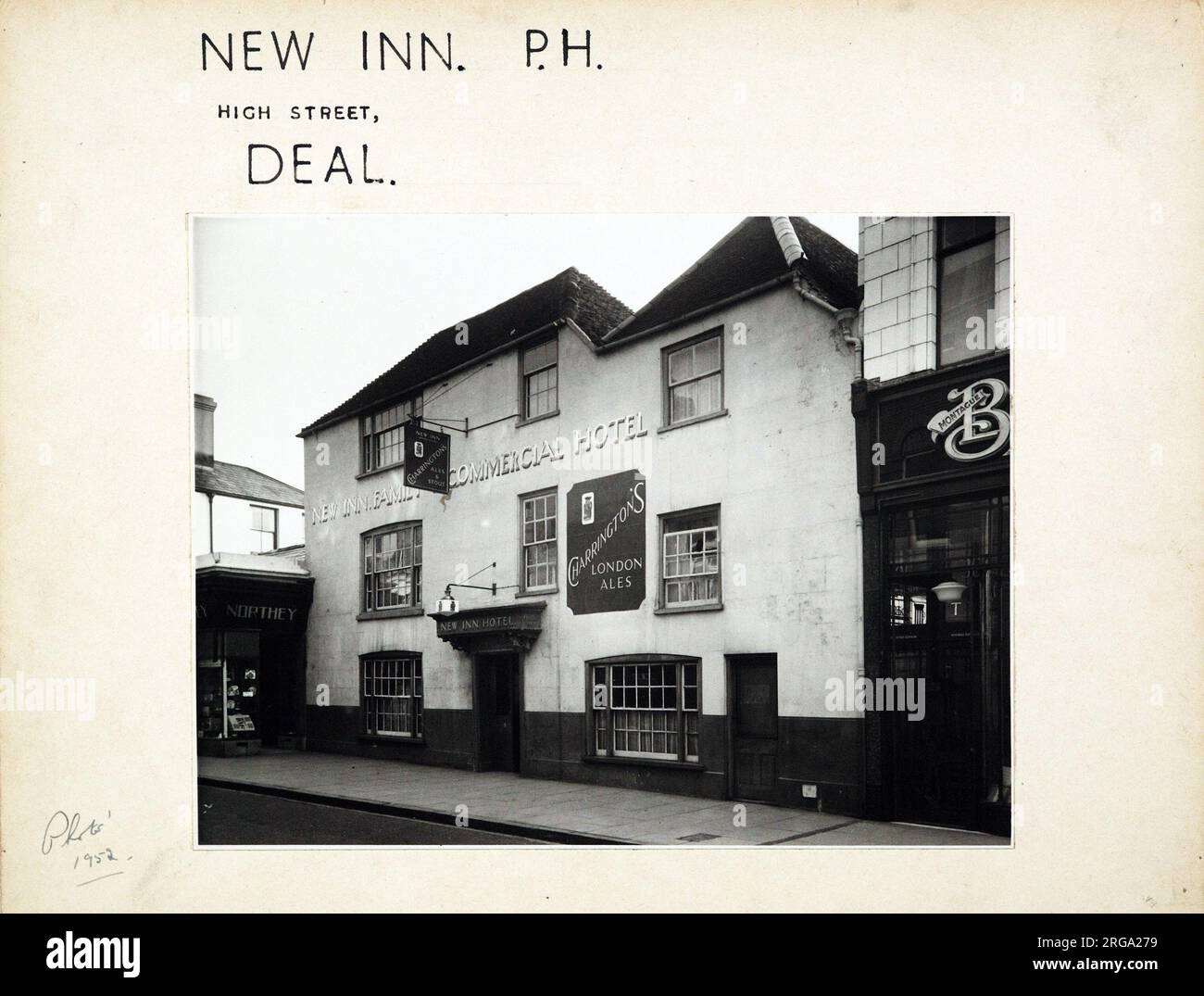 Photograph of New Inn, Deal, Kent. The main side of the print (shown ...
