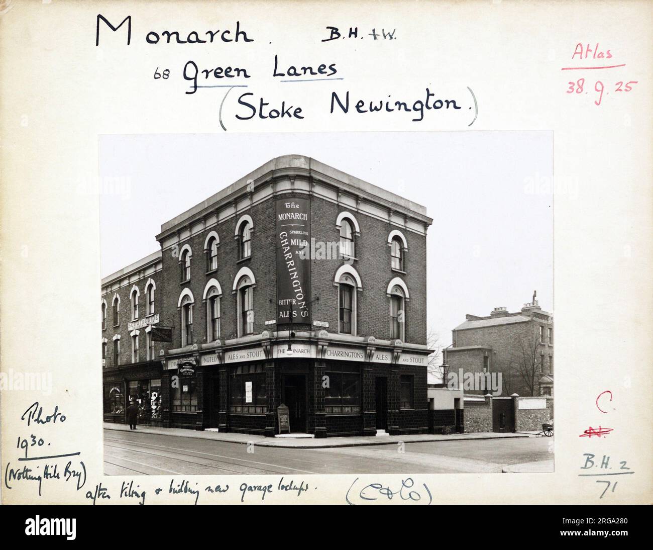 Photograph of Monarch PH, Green Lanes, London. The main side of the ...