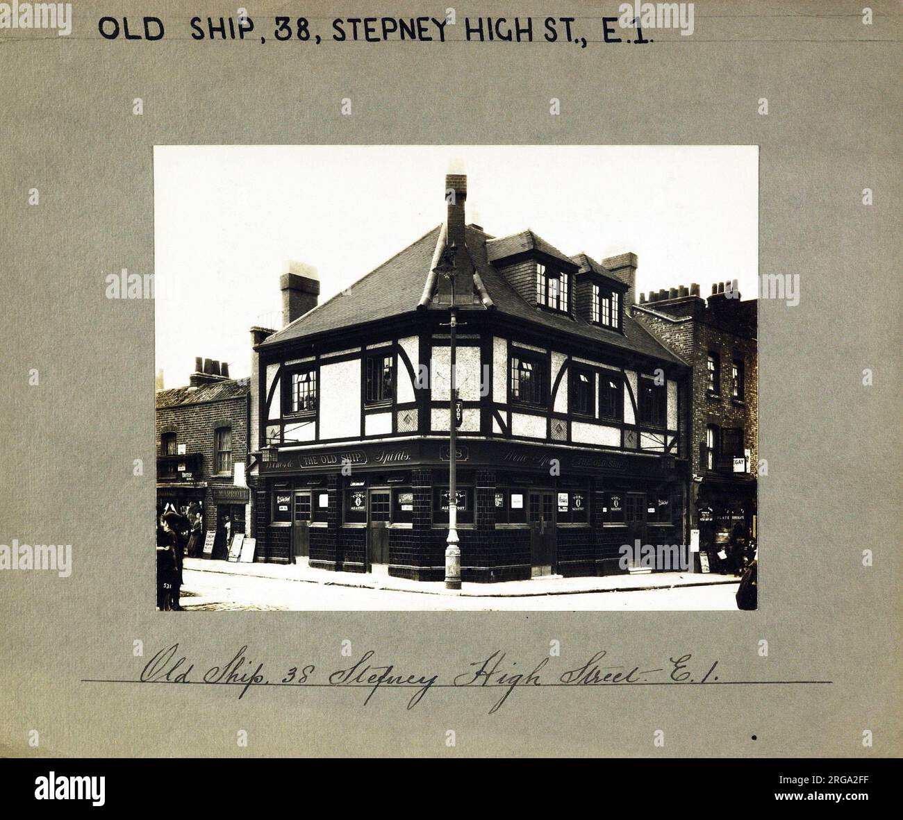 Photograph of Old Ship PH, Stepney, London. The main side of the print ...