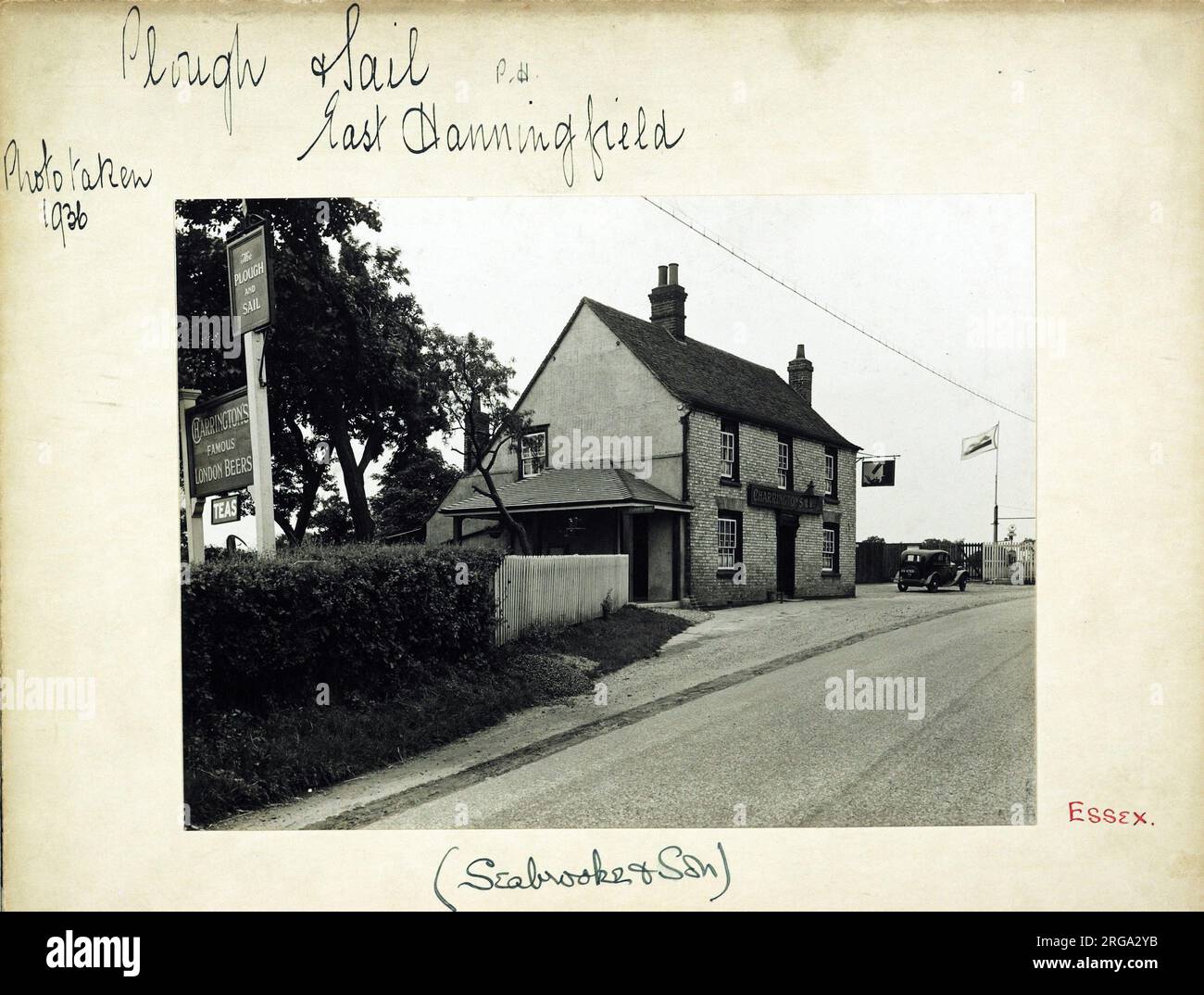 Photograph of Plough & Sail PH, Hanningfield, Essex. The main side of ...