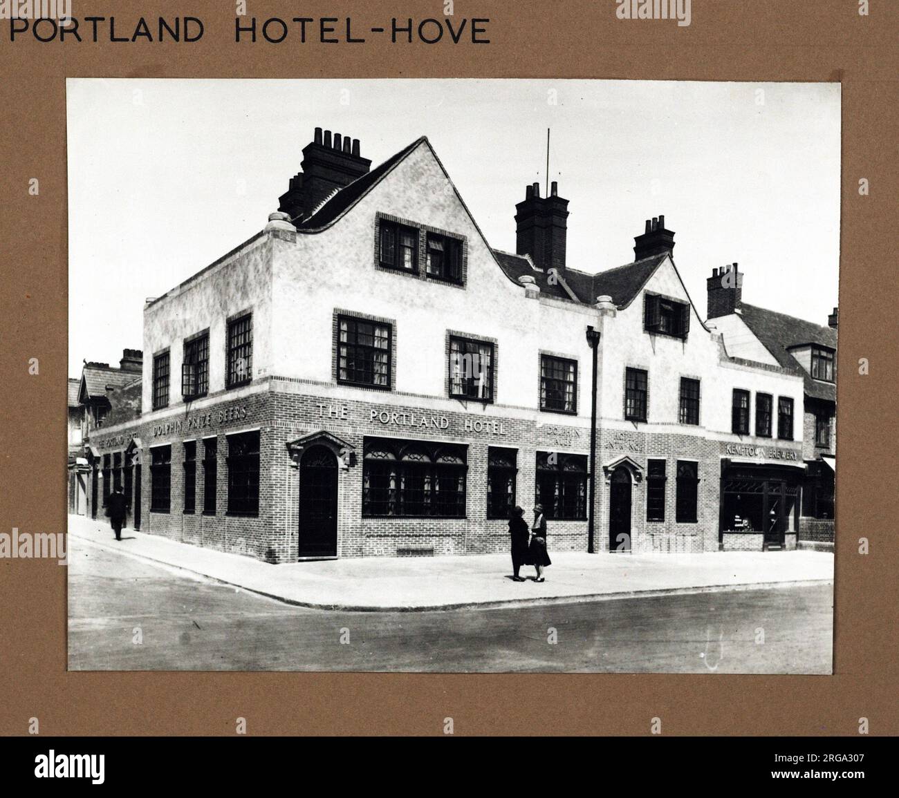 Photograph of Portland Hotel, Hove, Sussex. The main side of the print ...