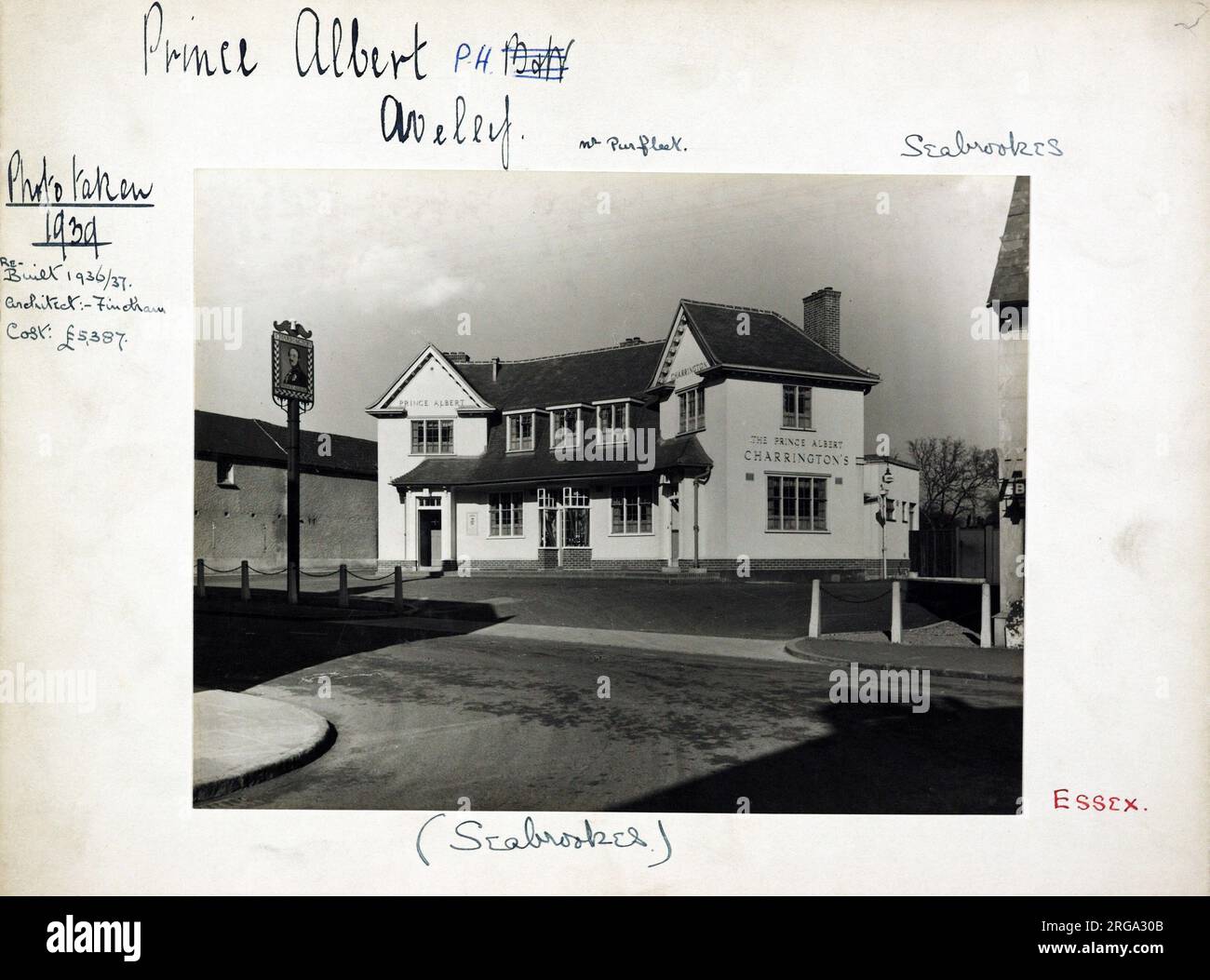 Photograph of Prince Albert PH, Aveley, Essex. The main side of the ...