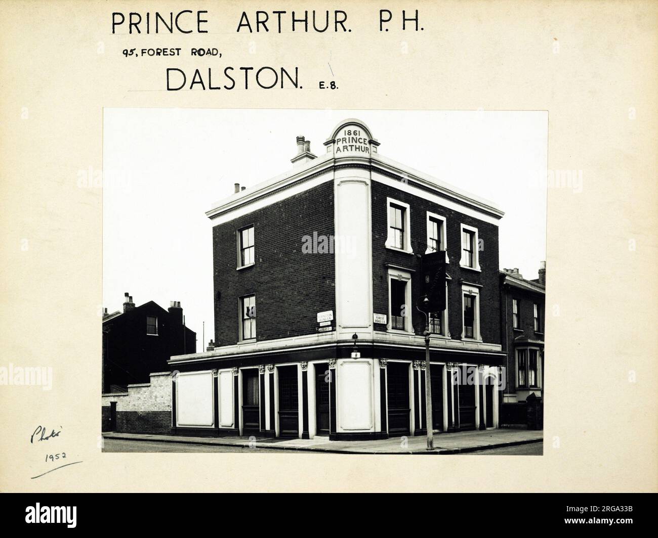Photograph of Prince Arthur PH, Dalston, London. The main side of the ...