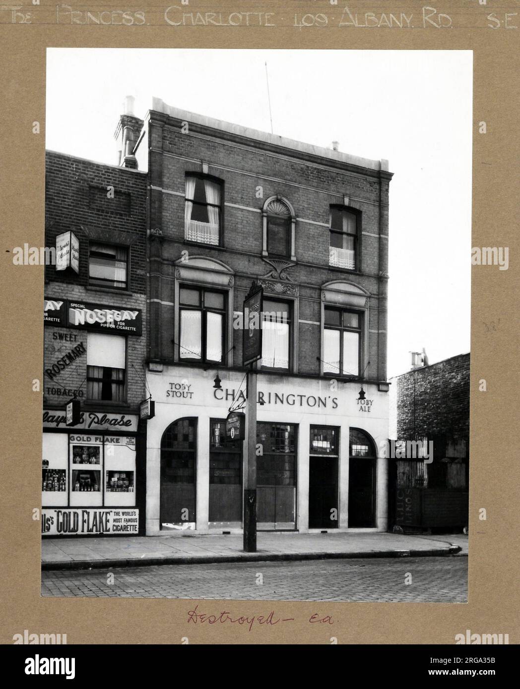 Photograph of Princess Charlotte PH, Camberwell, London. The main side ...
