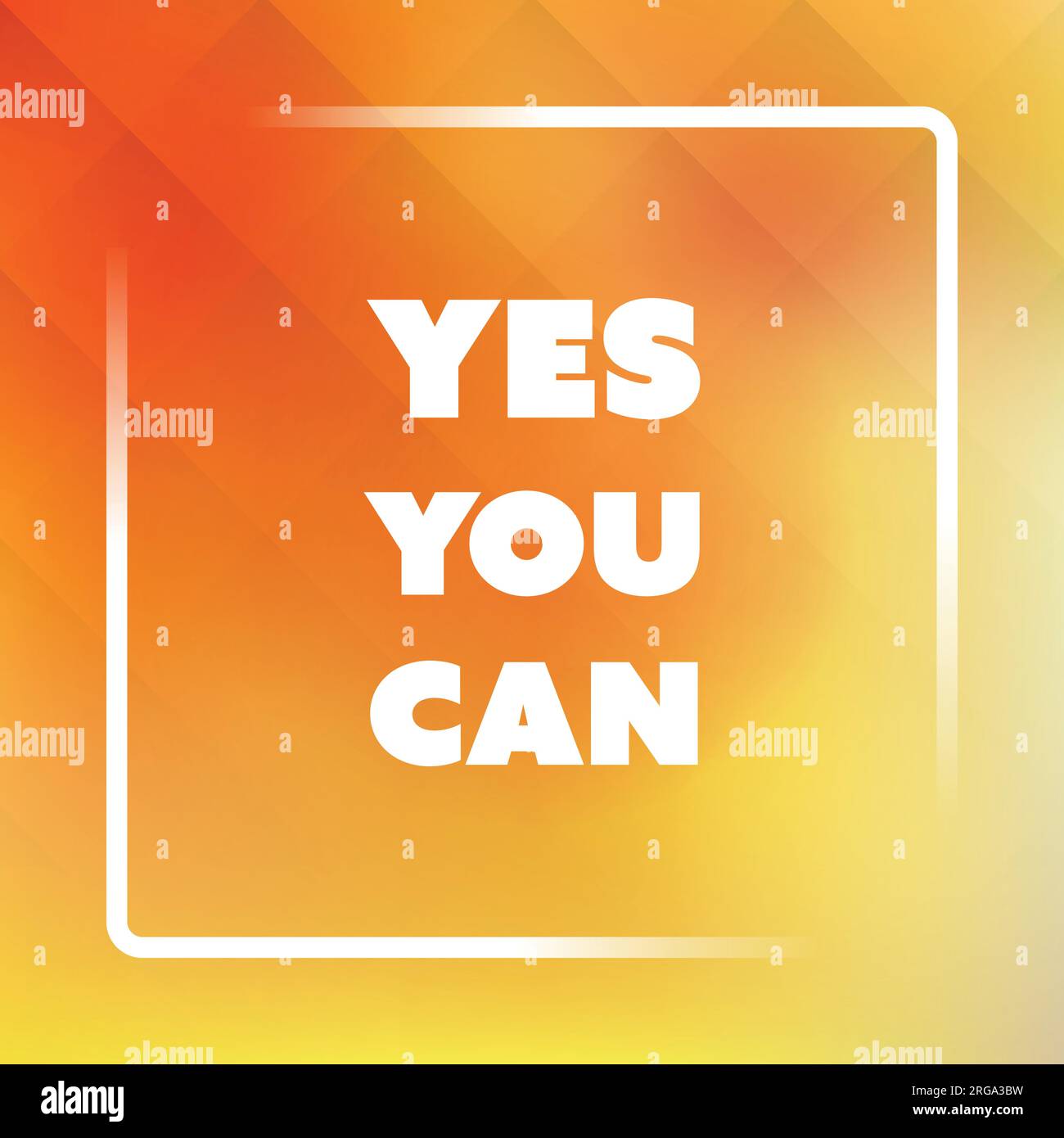 Yes You Can - Inspirational Quote, Slogan, Saying - Success Concept ...