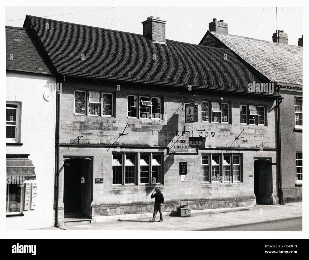 Photograph of Red Cow Inn, Honiton, Devon. The main side of the print ...