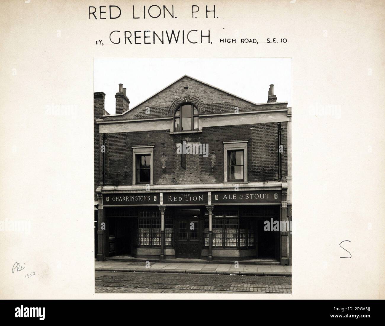 Photograph of Red Lion PH, Greenwich, London. The main side of the ...