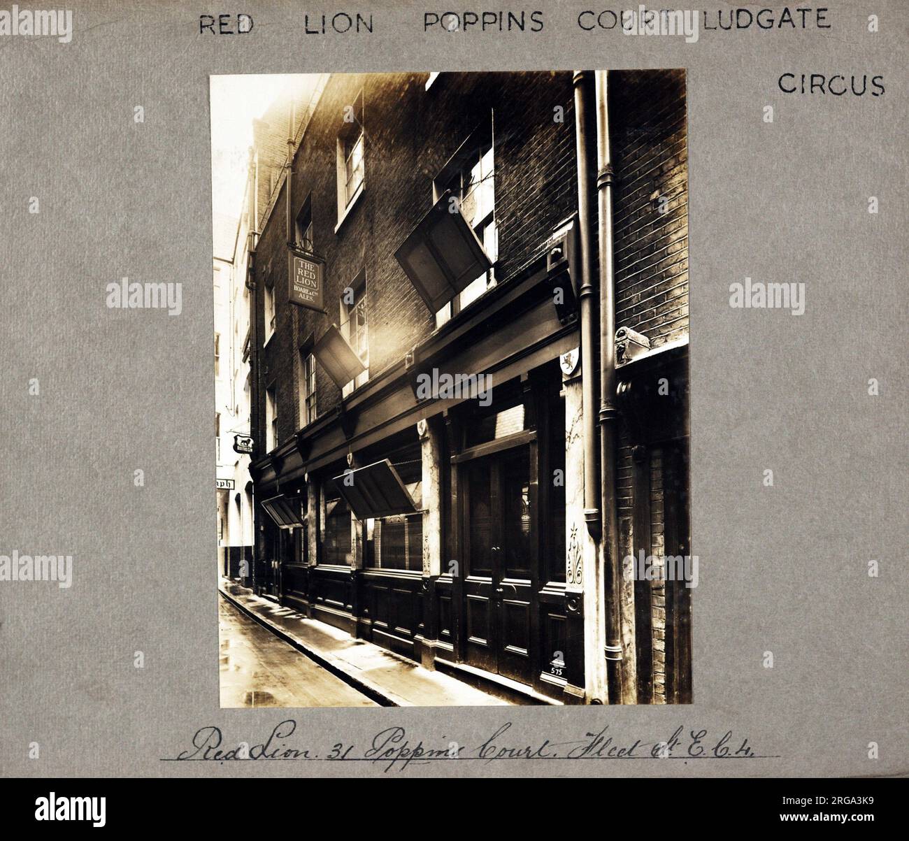 Photograph of Red Lion PH, Ludgate Circus, London. The main side of the ...