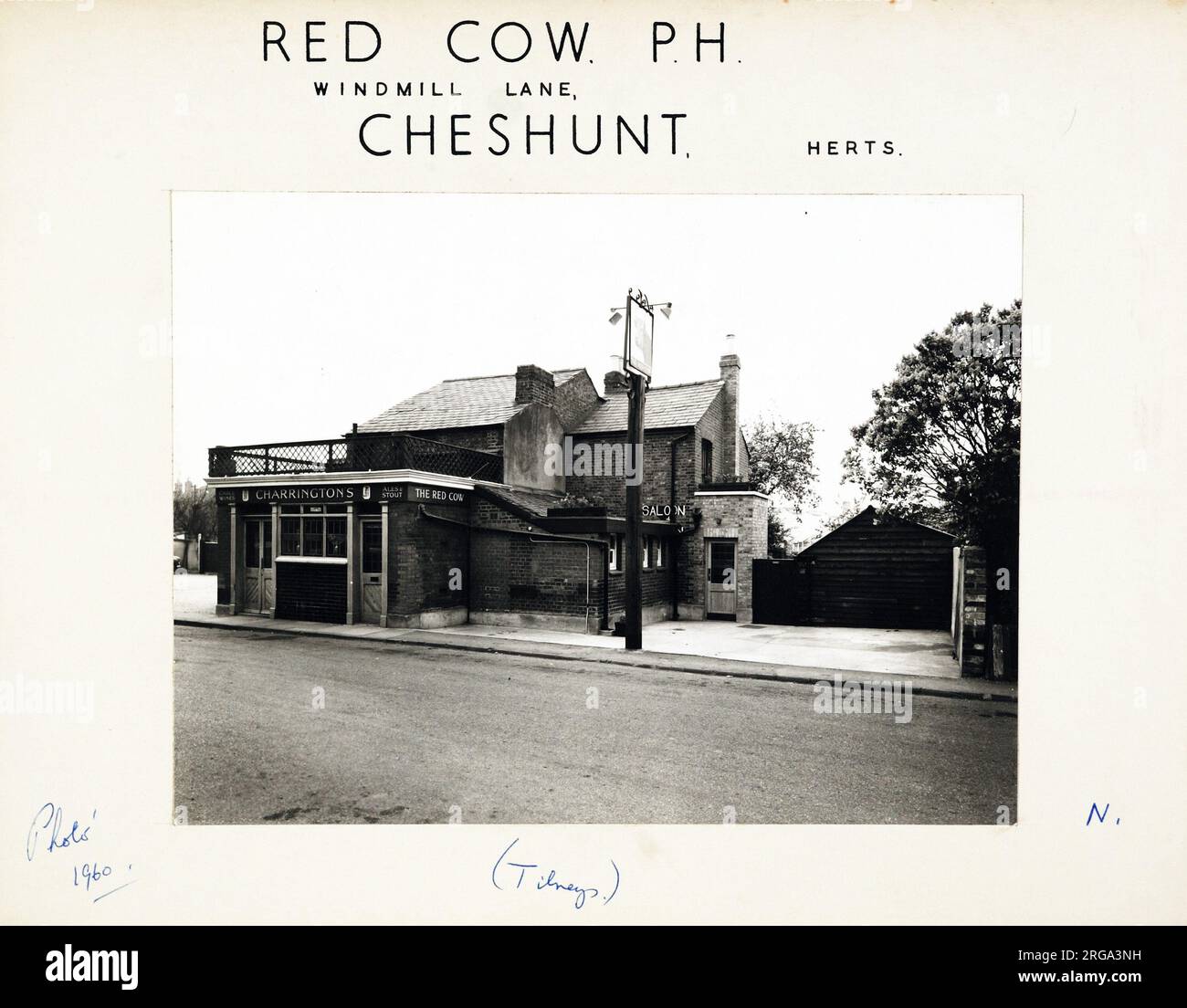Photograph of Red Cow PH, Cheshunt, Hertfordshire. The main side of the ...