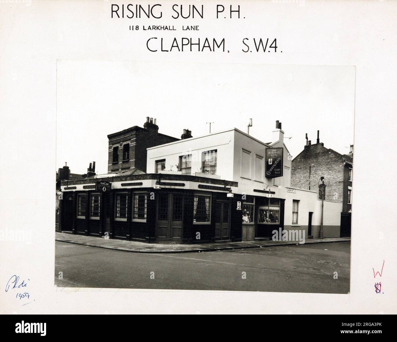 Photograph of Rising Sun PH, Clapham, London. The main side of the ...