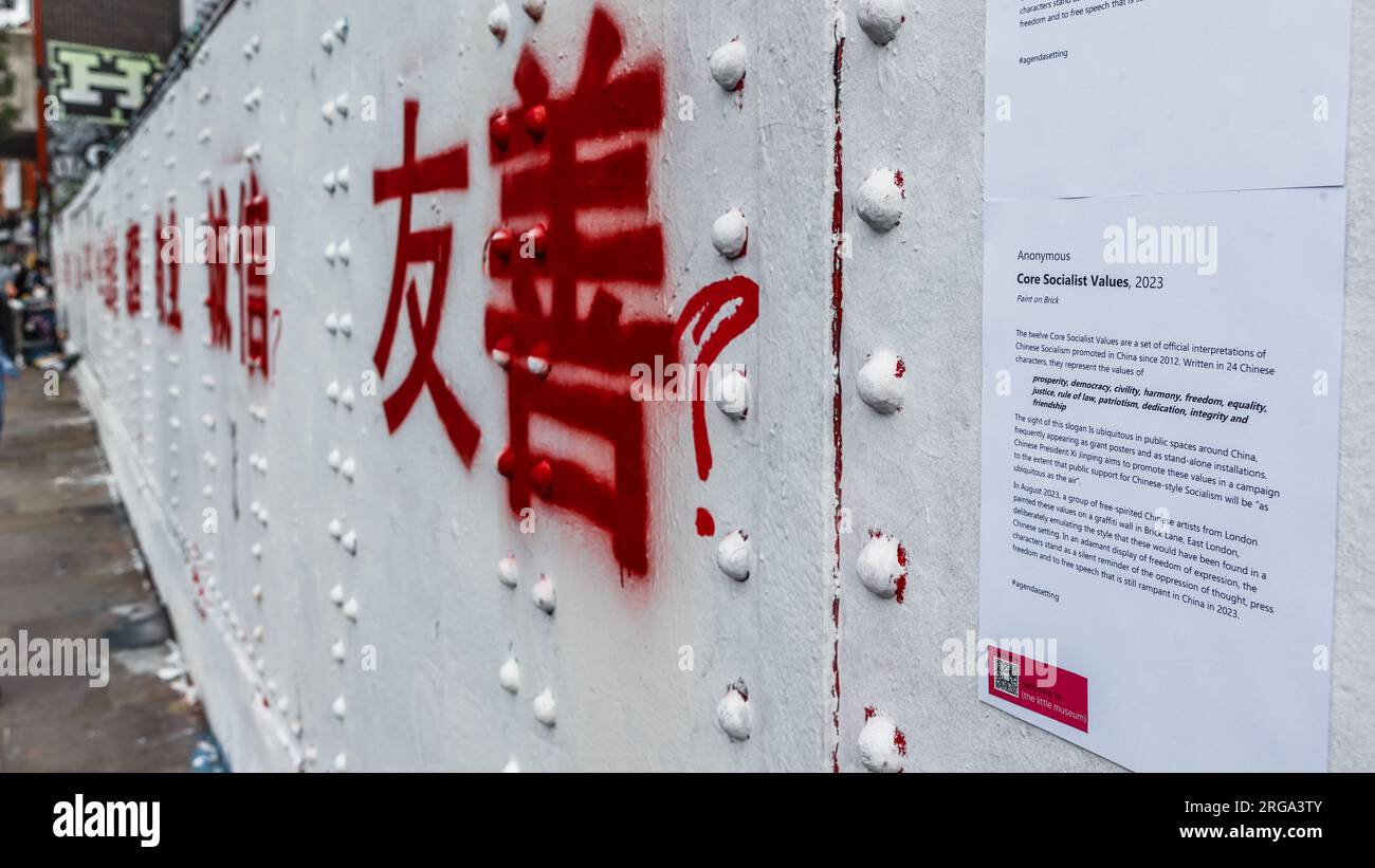 "Core Socialist Values, 2023" as Chinese political graffiti appears in ...