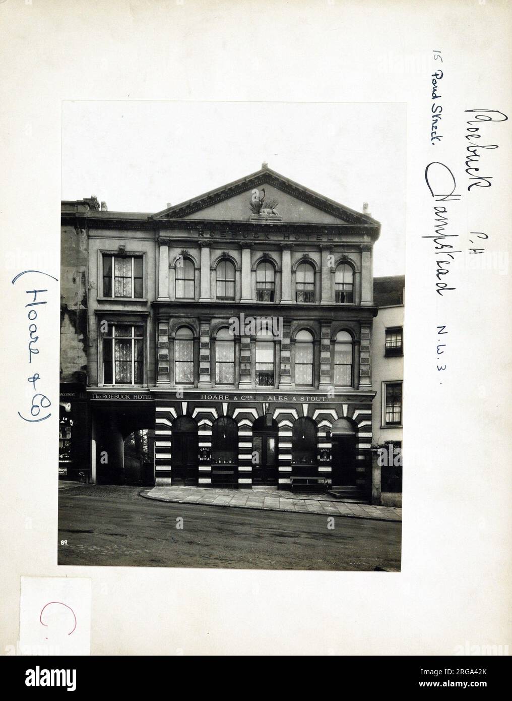 Photograph of Roebuck PH, Hampstead, London. The main side of the print ...
