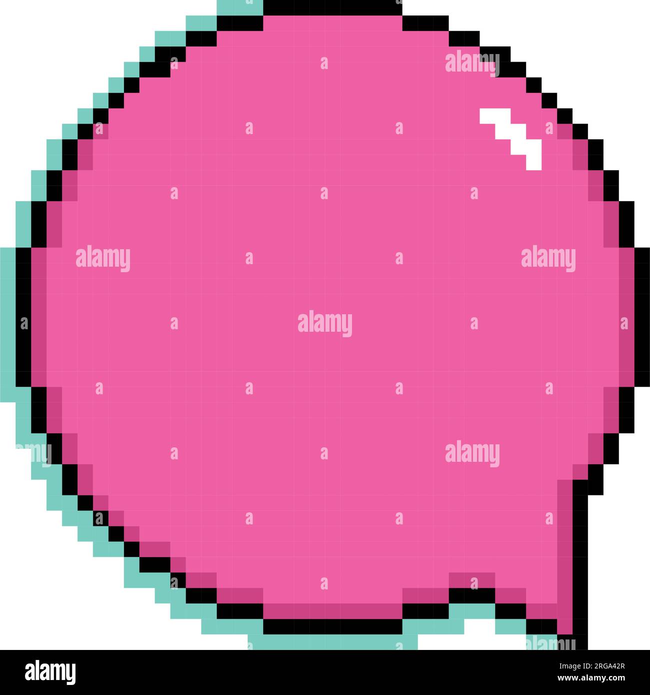 Isolated pink pixelated comic speech bubble chat Vector Stock Vector ...