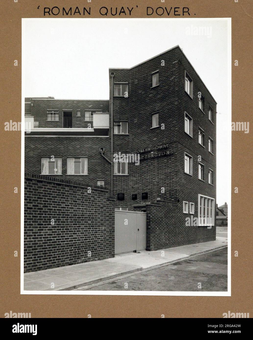 Photograph of Roman Quay PH, Dover, Kent. The main side of the print (shown here) depicts: Rear ...