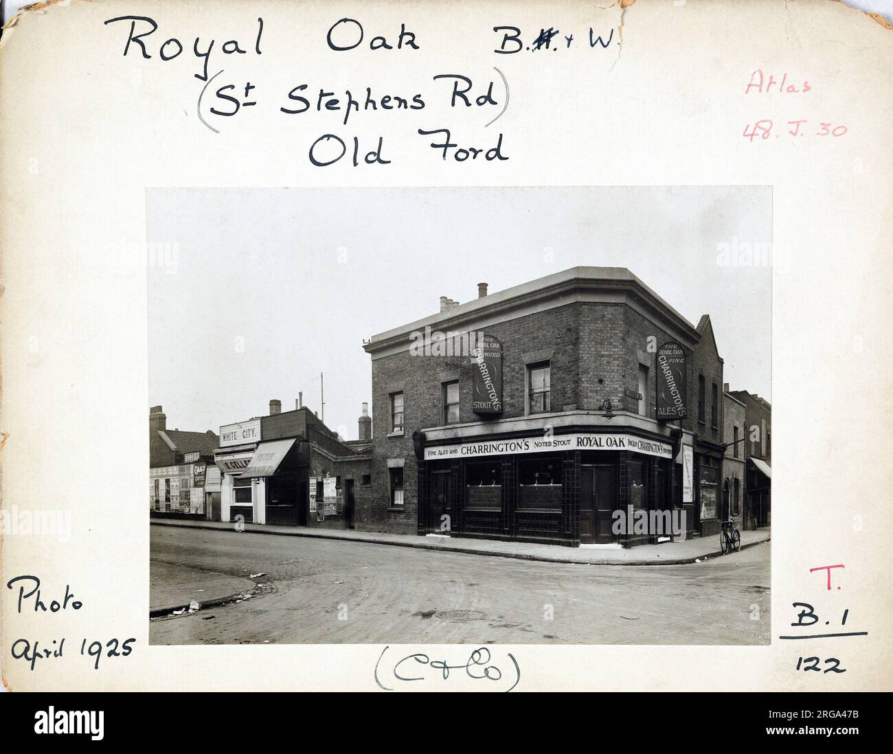 Photograph of Royal Oak PH, Old Ford, London. The main side of the ...