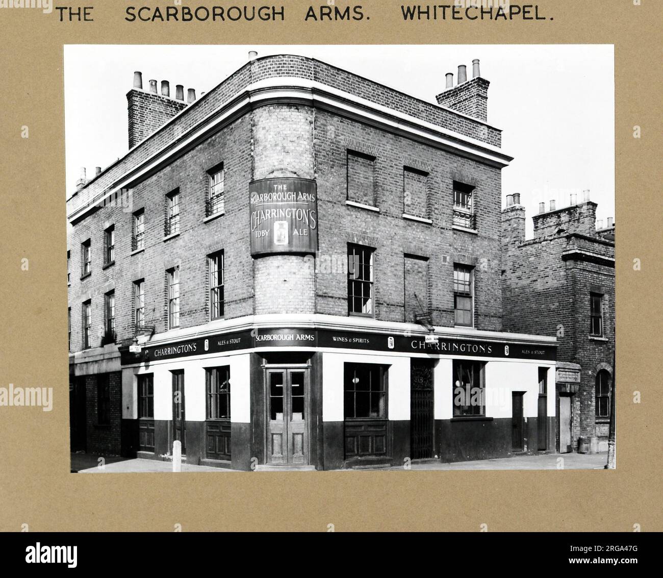 Photograph of Scarborough Arms, Whitechapel, London. The main side of ...