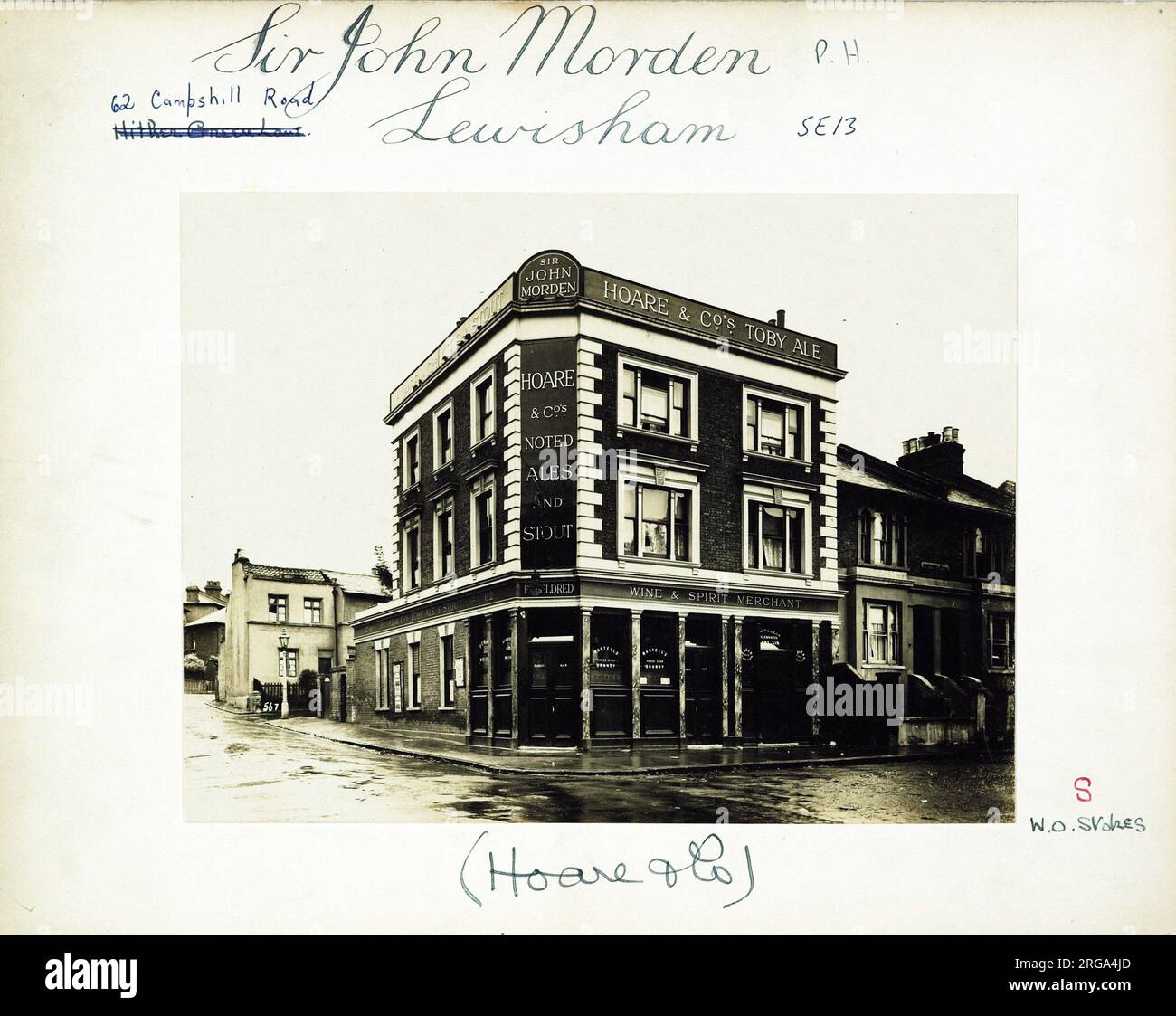 Photograph of Sir John Morden PH, Lewisham, London. The main side of ...