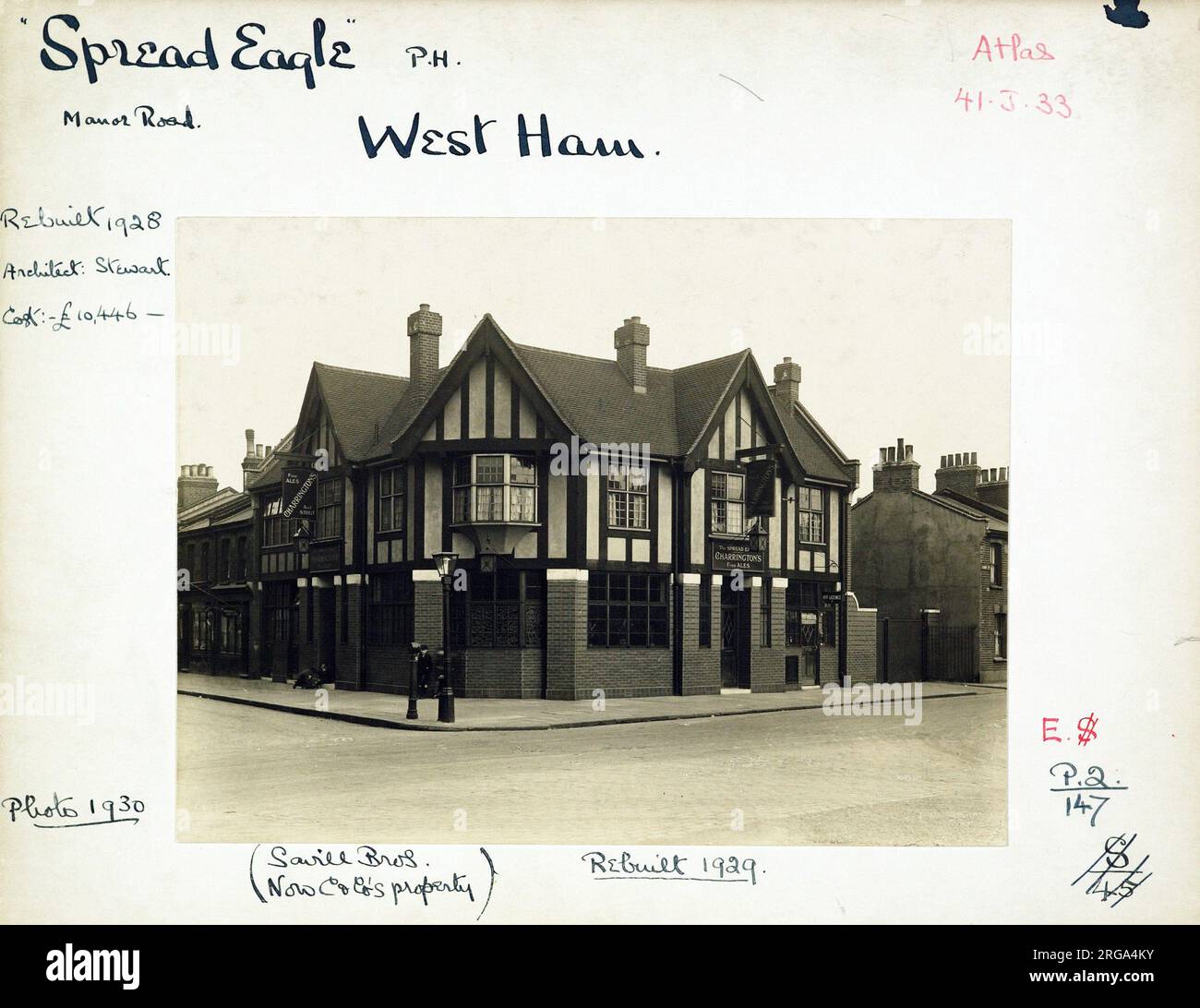 Photograph of Spread Eagle PH, Stratford (New), London. The main side of the print (shown here ...