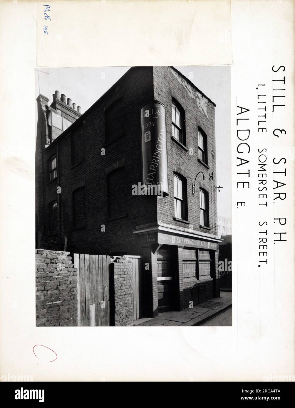 Photograph of Still & Star PH, Aldgate, London. The main side of the ...
