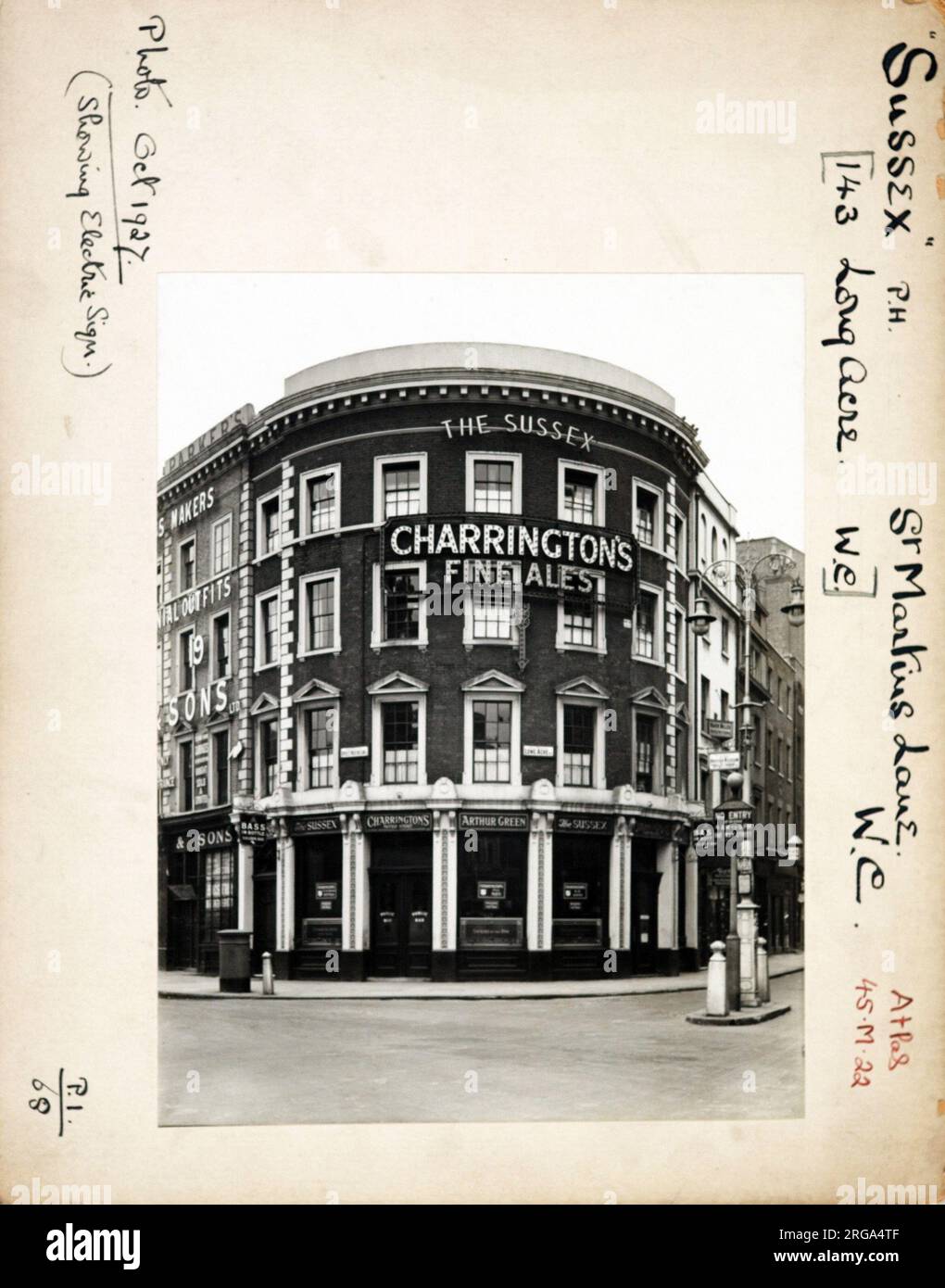 Photograph of Sussex PH, Longacre, London. The main side of the print ...