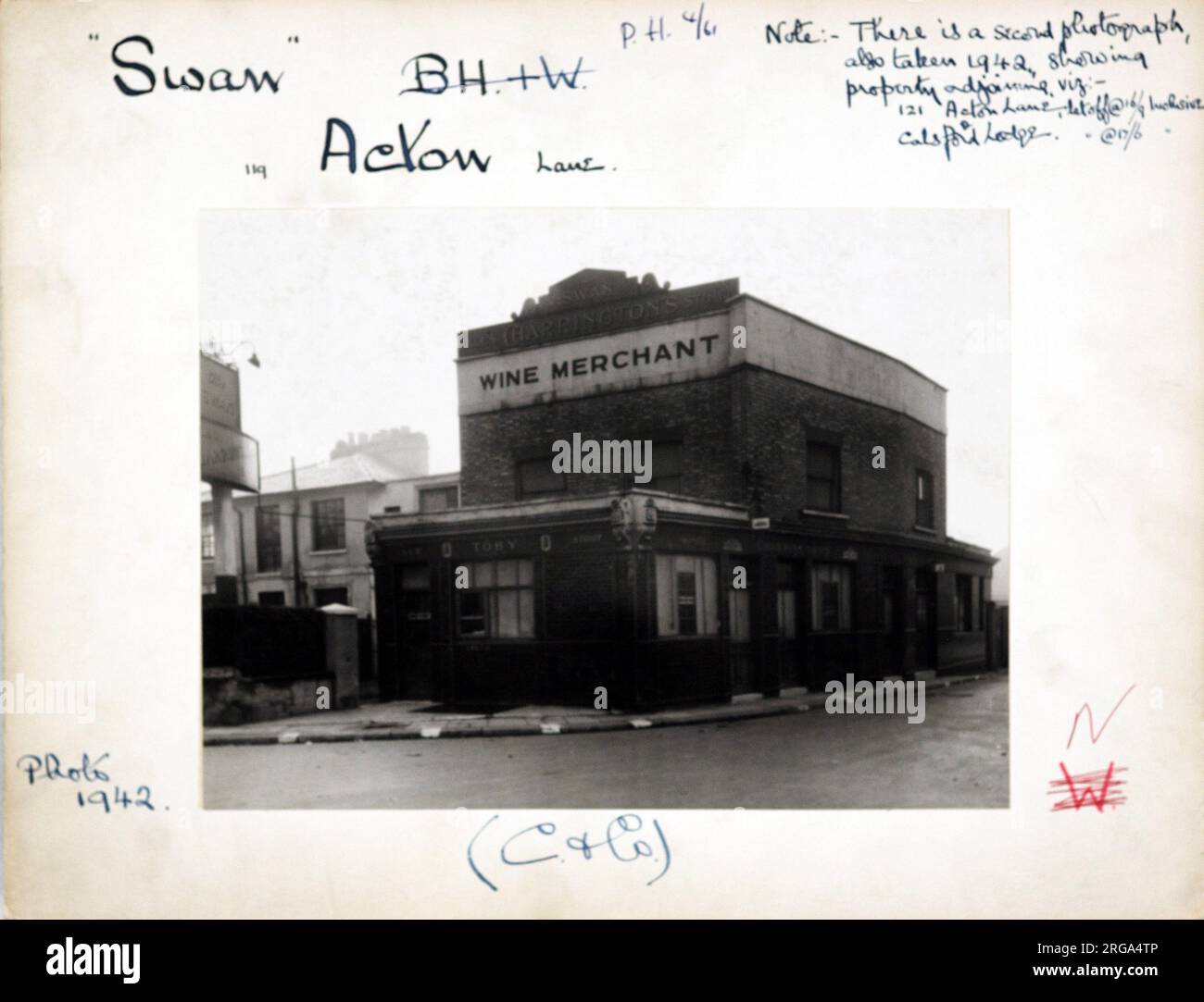 Photograph of Swan PH, Acton, London. The main side of the print (shown ...