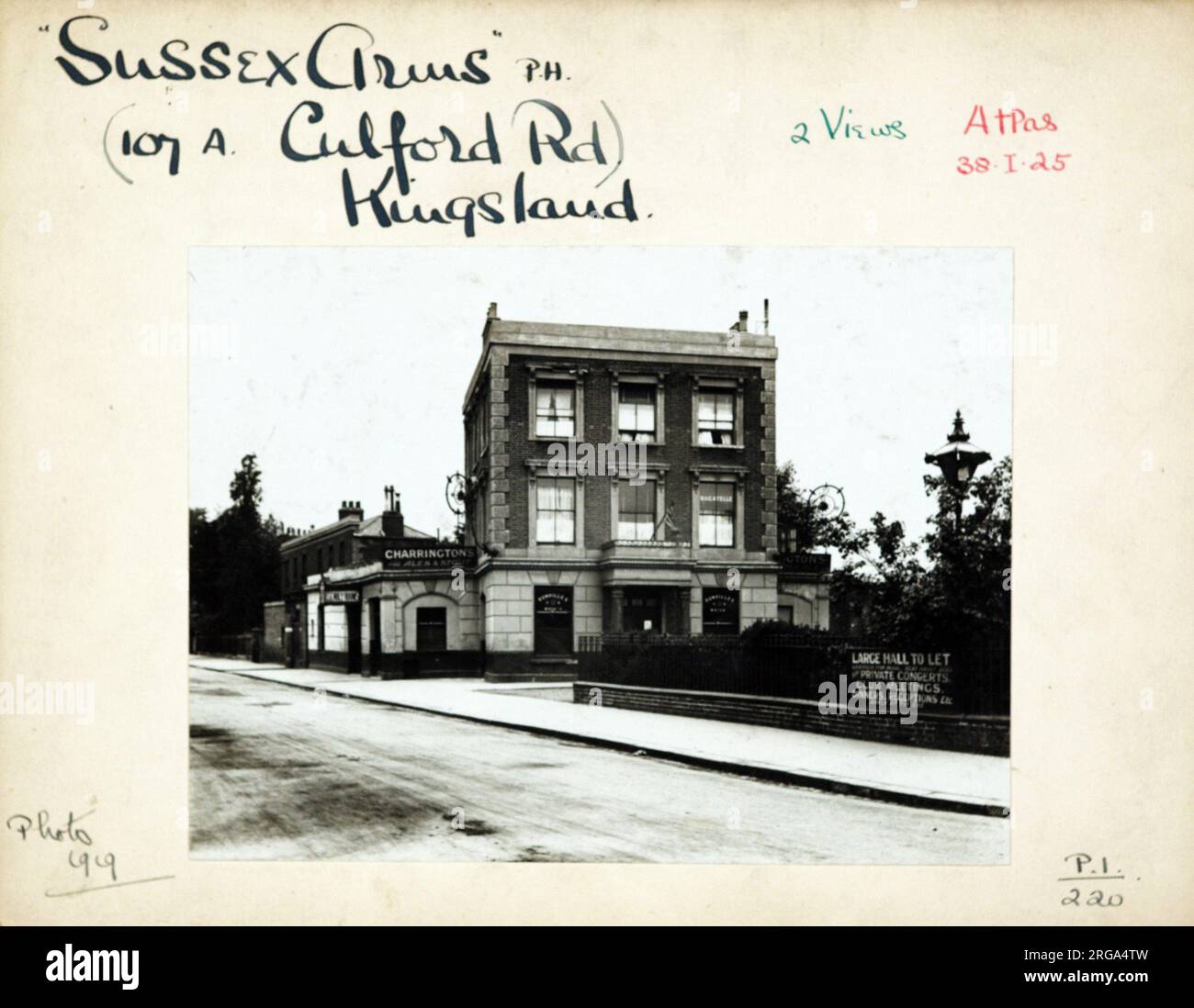 Photograph of Sussex PH, Kingsland, London. The main side of the print ...