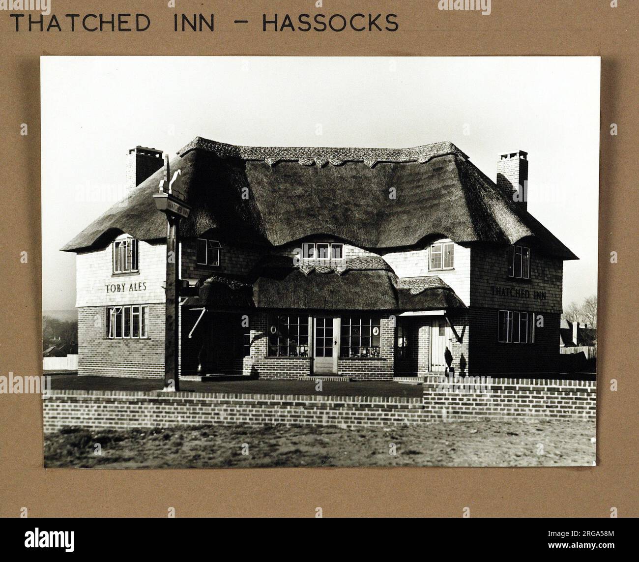 Photograph of Thatched Inn, Hassocks, Sussex. The main side of the ...