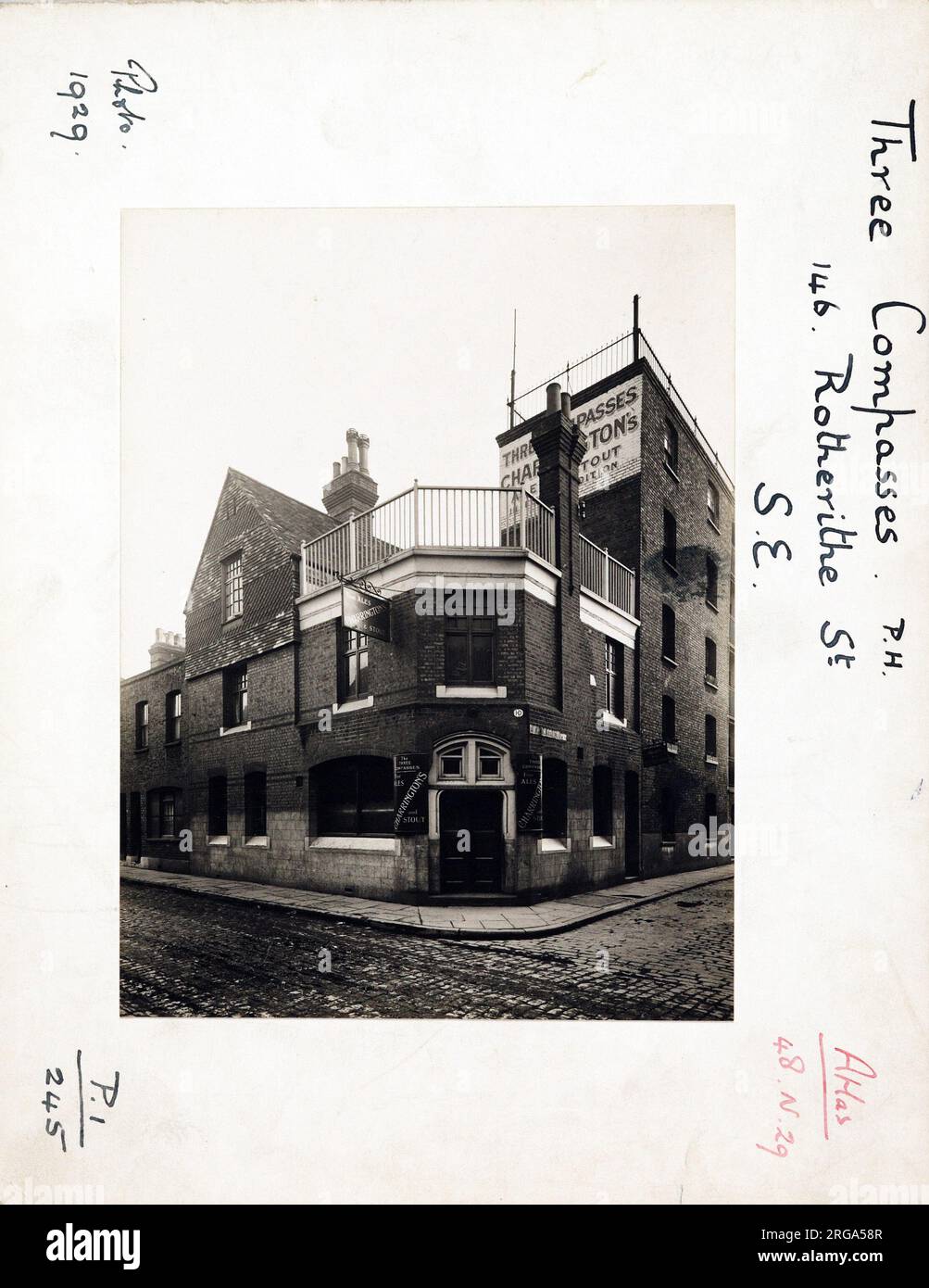 Photograph of Three Compasses PH, Rotherhithe (Old), London. The main ...