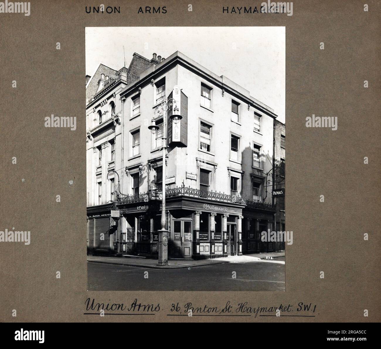 Photograph of Union Arms, Haymarket, London. The main side of the print ...
