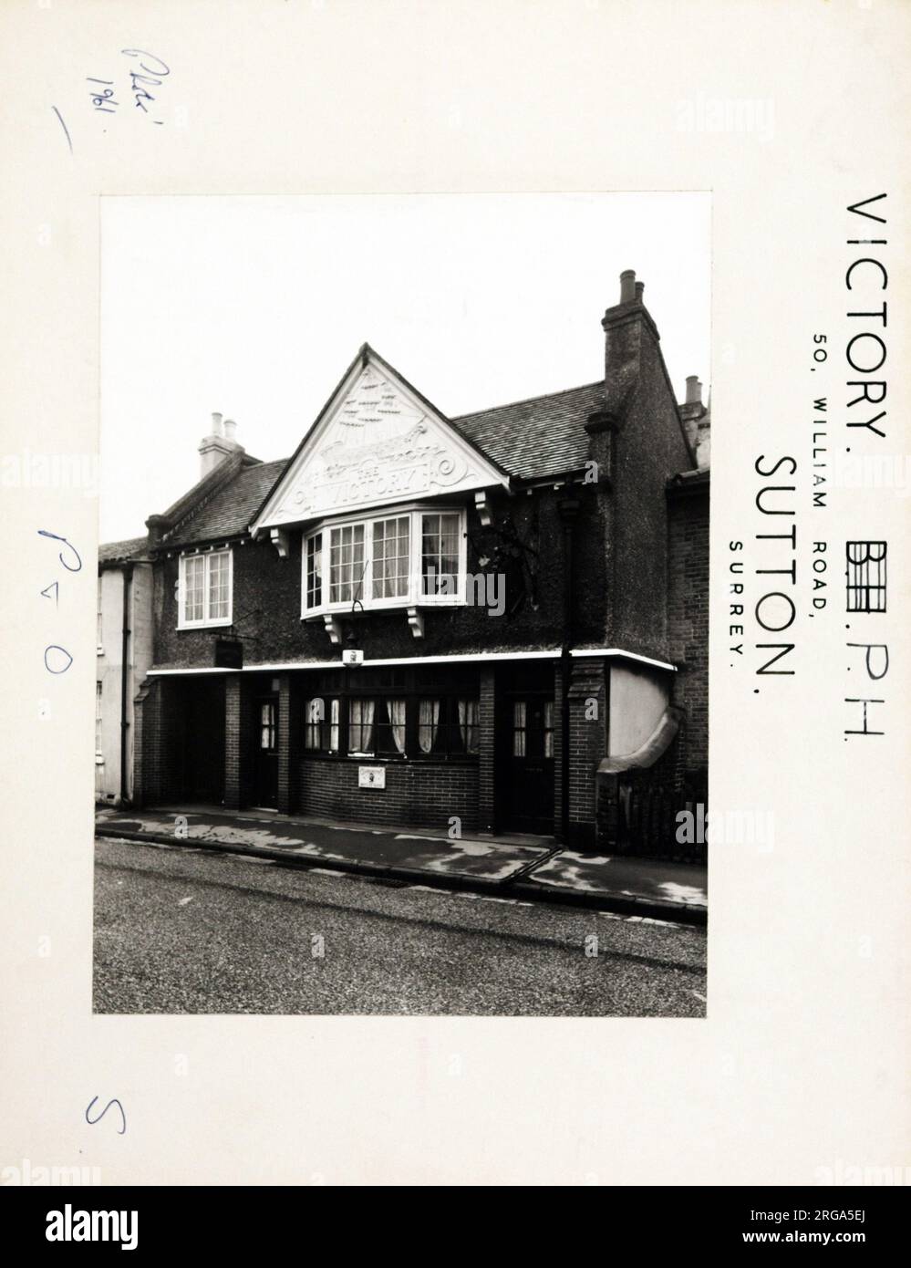 Photograph of Victory PH, Sutton, Surrey. The main side of the print ...