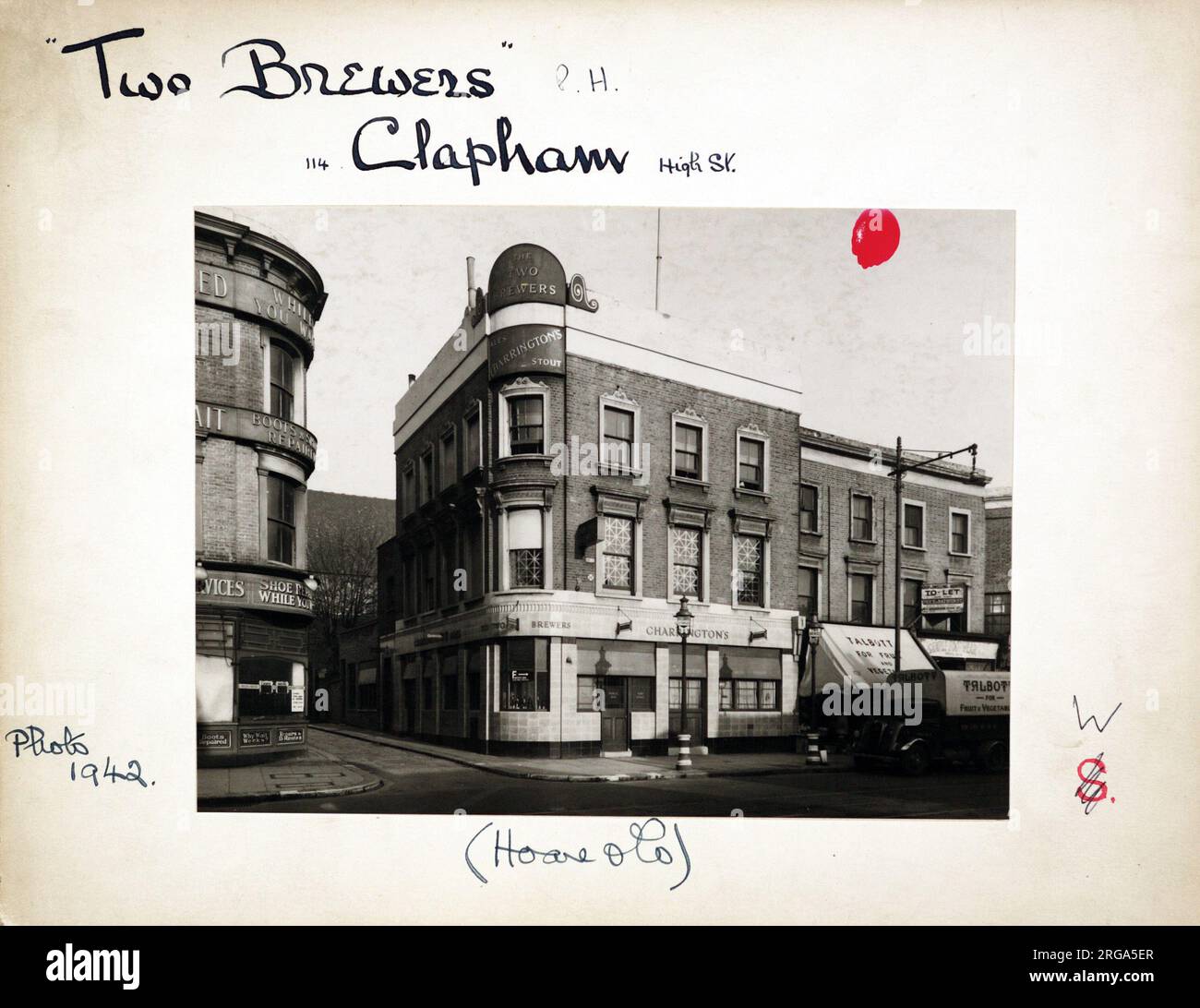 Photograph of Two Brewers PH, Clapham, London. The main side of the ...