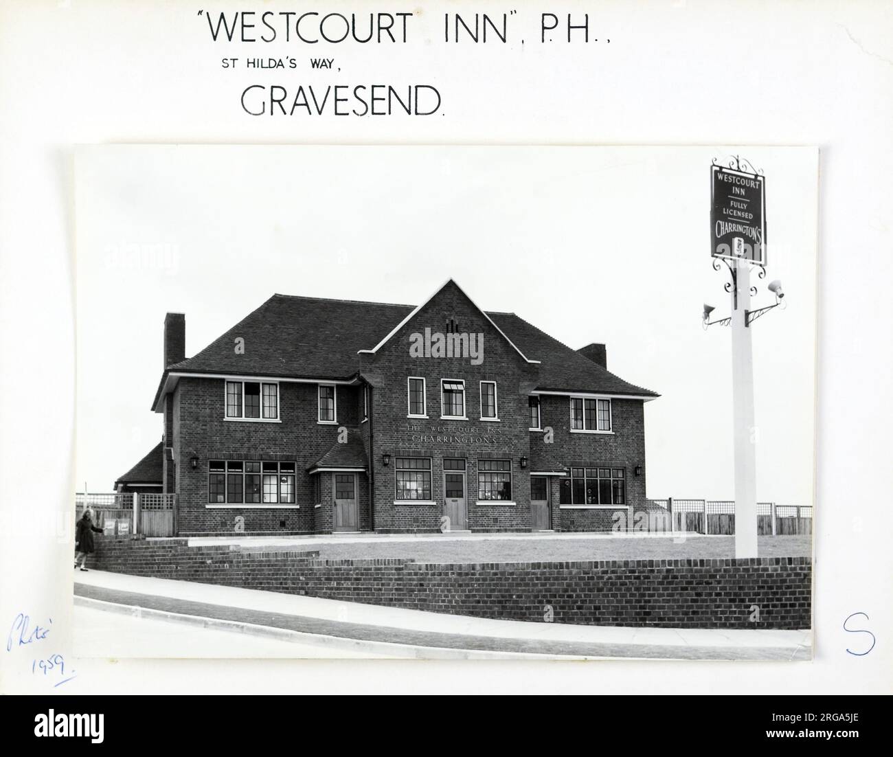 Photograph of Westcourt Inn, Gravesend, Kent. The main side of the ...