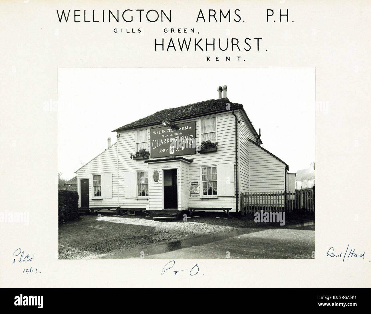 Photograph of Wellington Arms, Hawkhurst, Kent. The main side of the ...