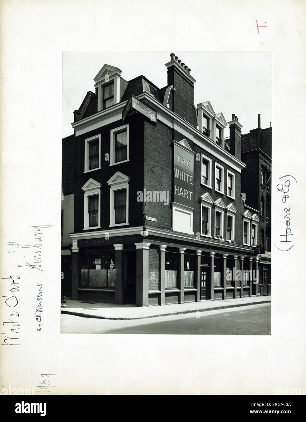 Photograph of White Hart PH, Finsbury, London. The main side of the ...