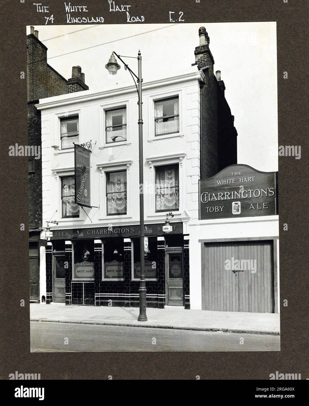 Photograph of White Hart PH, Kingsland, London. The main side of the ...